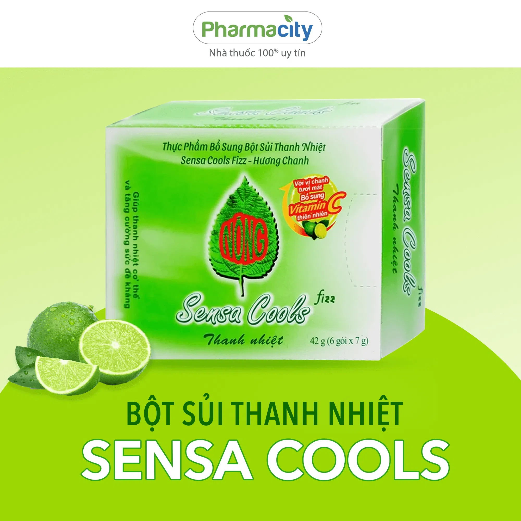 Bột sủi thanh nhiệt Sensa Cools (6 gói/hộp)