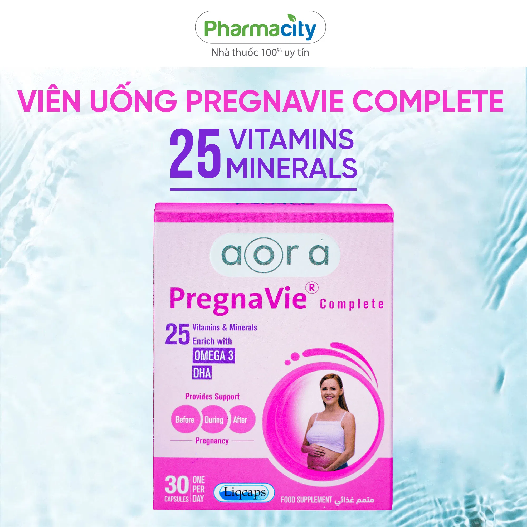 Viên uống bổ sung vitamin và khoáng chất cho mẹ bầu PregnaVie Complete ...