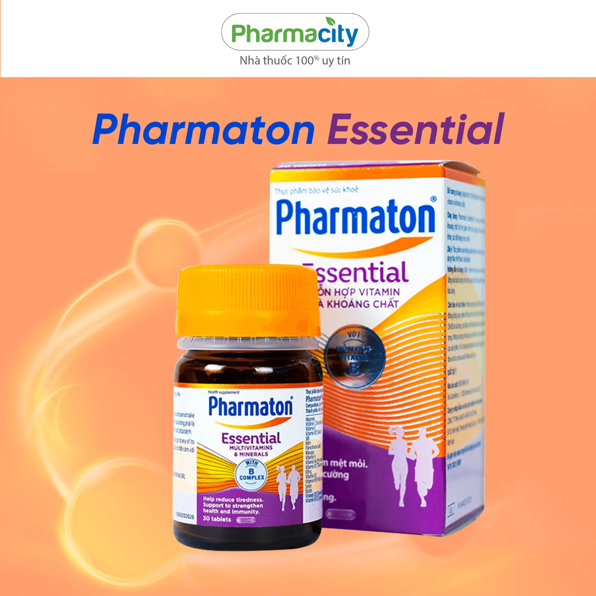 Viên uống bổ sung vitamin tổng hợp và khoáng chất Pharmaton Essential ...