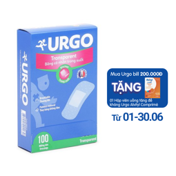 Băng cá nhân trong suốt Urgo Transparent (Hộp 100 miếng)
