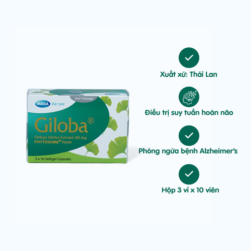 Giloba (Hộp 3 vỉ x 10 viên)