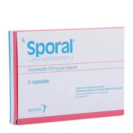 Sporal 100mg (hộp 1 vỉ x 4 viên)