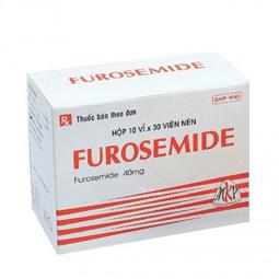 Furosemide 40mg (10 vỉ x 30 viên)