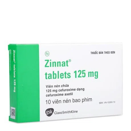 Zinnat Tablets 125mg (Hộp 1 vỉ x 10 viên)