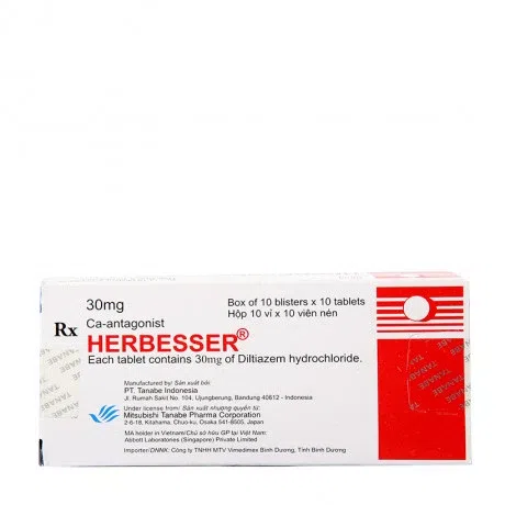 Herbesser 30mg (Hộp 10 vỉ x 10 viên)