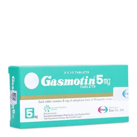Thuốc điều trị các chứng khó tiêu chức năng dạ dày - ruột Gasmotin (5mg)