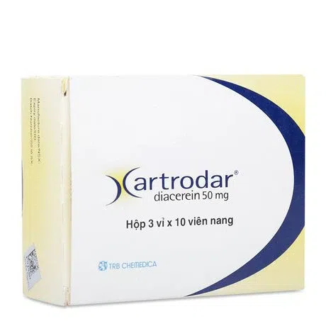 Artrodar Diacerein 50mg (Hộp 3 vỉ x 10 viên)