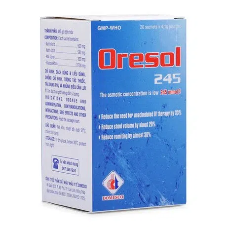 Oresol 245 (Hộp 20 gói x 4,1g)