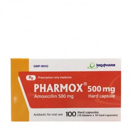 Pharmox 500mg (Hộp 10 vỉ x 10 viên)