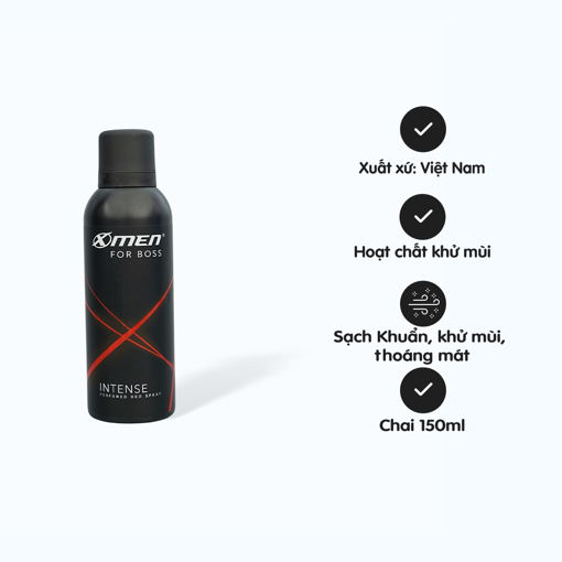 Xịt khử mùi toàn thân X-men For Boss Intense Perfumed Deo Spray (Chai ...