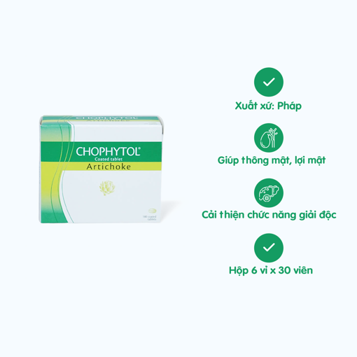 Chophytol Artichaut 200mg (6 vỉ x 30 viên/hộp)