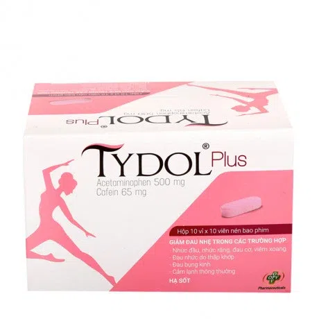 Tydol Plus 500mg/65mg (Hộp 10 vỉ x 10 viên)