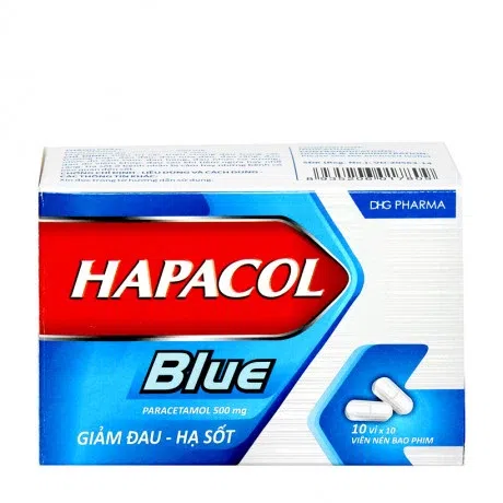 Hapacol Blue 500mg (Hộp 10 vỉ x 10 viên)