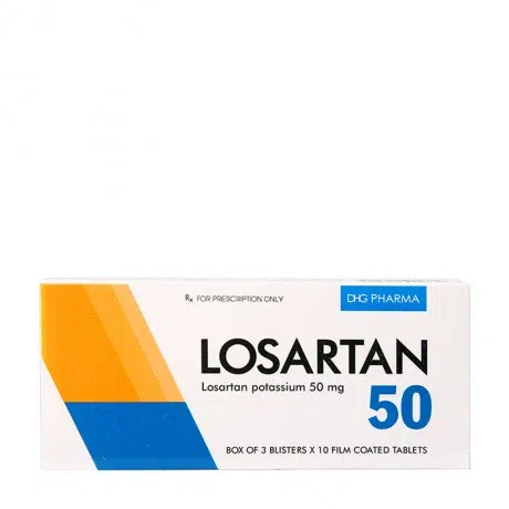 Losartan 50mg (Hộp 3 vỉ x 10 viên)