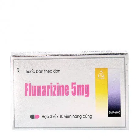 Flunarizine 5mg (Hộp 3 vỉ x 10 viên)