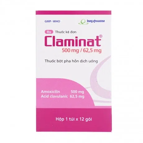 Claminat 500mg/125mg (Hộp 12 gói)
