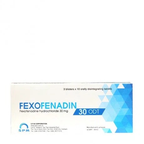 Fexofenadin 30 OTD (3 vỉ x 10 viên/hộp)