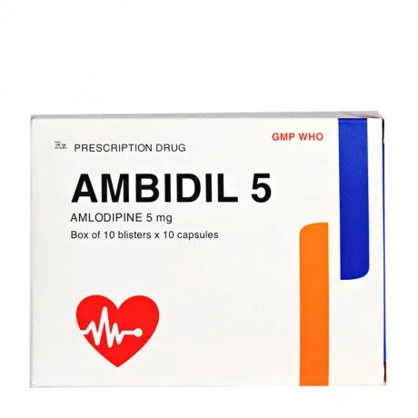 Ambidil 5mg (10 vỉ x 10 viên/hộp)