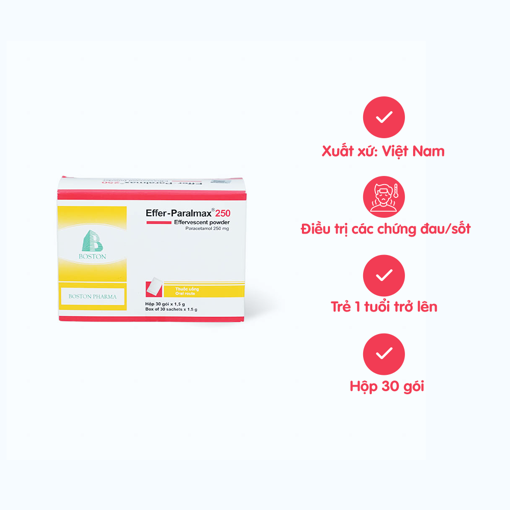 Effer – Paralmax 250 (Hộp 30 gói)