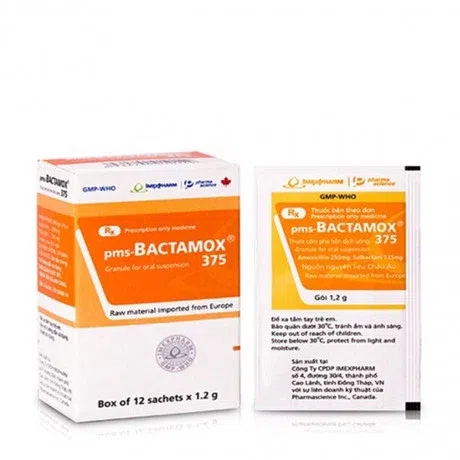 Bactamox 375 (Hộp 12 gói x 1,2g)