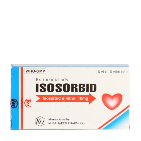 Isosorbid 10mg (10 vỉ x 10 viên/hộp)