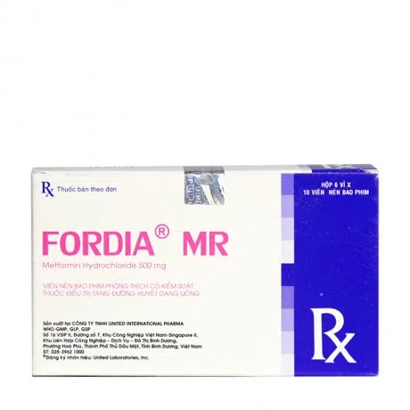 Fordia MR 500mg (Hộp 6 vỉ x 10 viên)