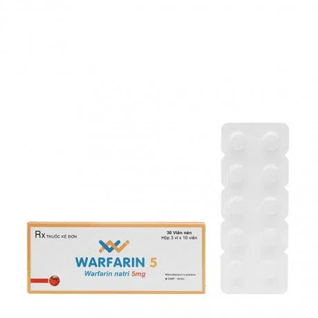 Warfarin 5mg (Hộp 3 vỉ x 10 viên)