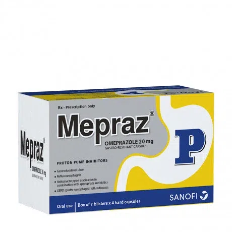 Mepraz 20mg (Hộp 7 vỉ x 4 viên)