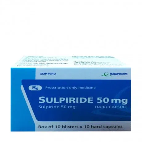 Sulpiride 50mg (Hộp 10 vỉ x 10 viên)