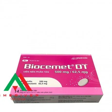 Biocemet 500mg/62.5mg (Hộp 2 vỉ x 7 viên)