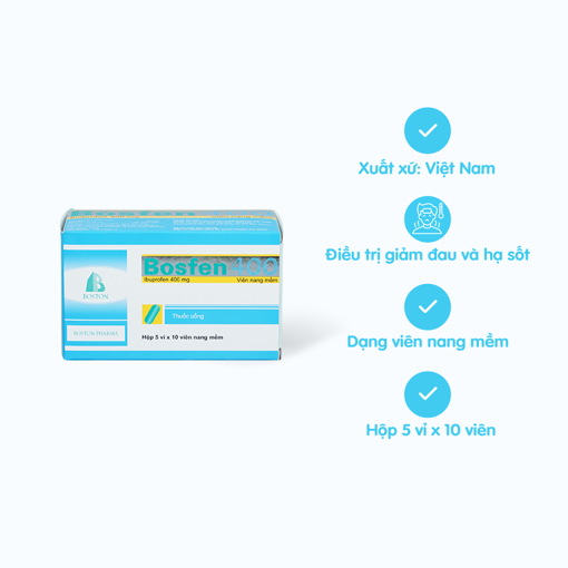 Bosfen 400 (Hộp 5 vỉ x 10 viên)