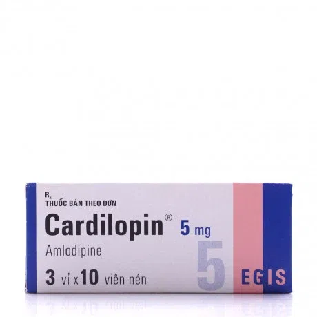 Cardilopin 5mg (Hộp 3 vỉ x 10 viên)