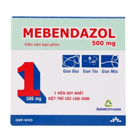 Mebendazol 500mg (Hộp 1 vỉ x 1 viên)