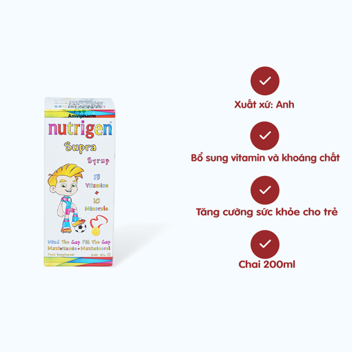 Thực phẩm bảo vệ sức khỏe Nutrigen Supra Syrup (200ml)