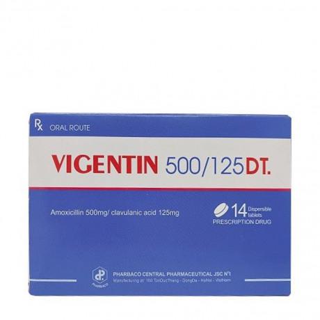 Vigentin 500/125 DT ( Hộp 2vi x 7 viên)