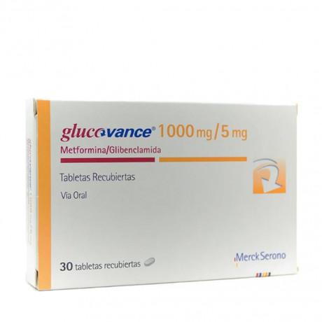 Glucovance 1000mg/5mg (Hộp 2 vỉ x 15 viên)