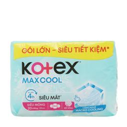 Băng vệ sinh Kotex Max Cool siêu mỏng có cánh 23cm (20 miếng)