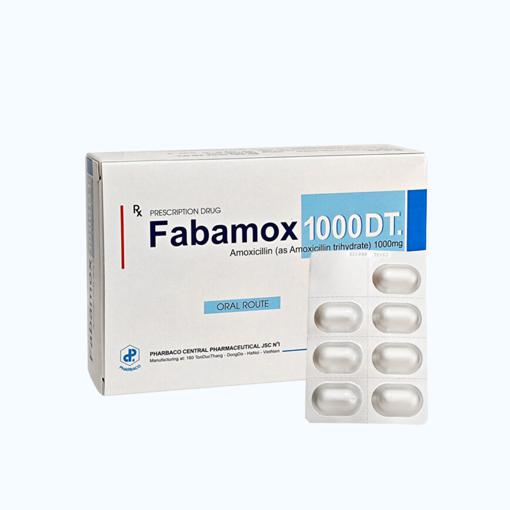 Fabamox 1000mg (Hộp 3 vỉ x 7 viên)