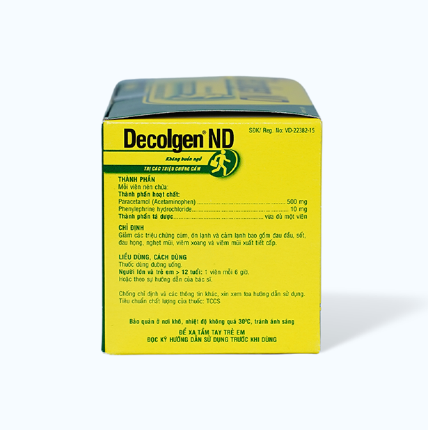 Viên nén Decolgen ND trị các triệu chứng cảm thông thường - không buồn ...