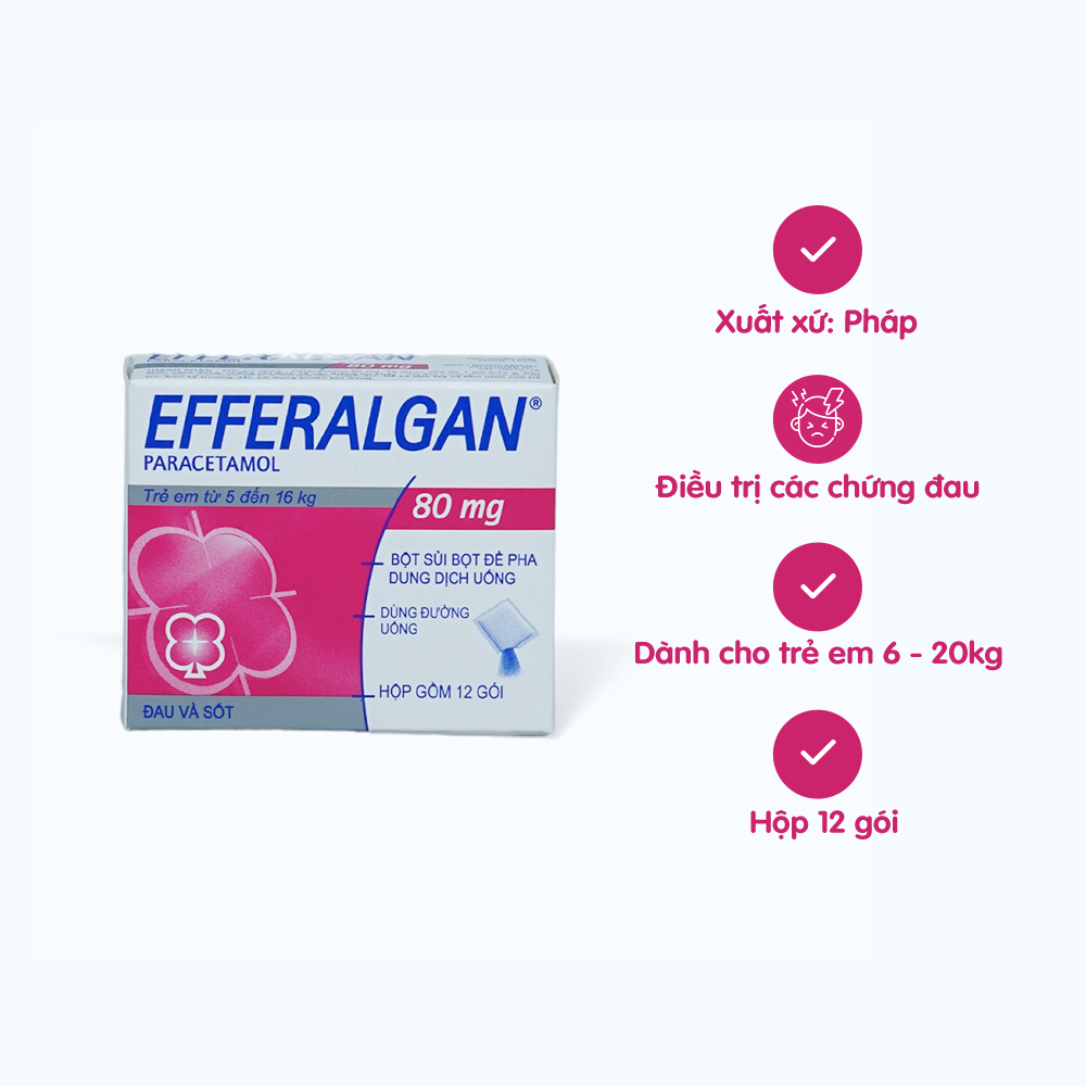 Efferalgan 80mg (Hộp 12 gói)
