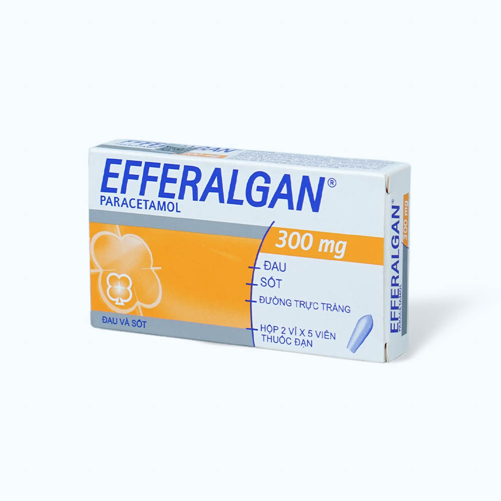 Viên đặt trực tràng Efferalgan 300mg điều trị các chứng đau và/hoặc sốt ...