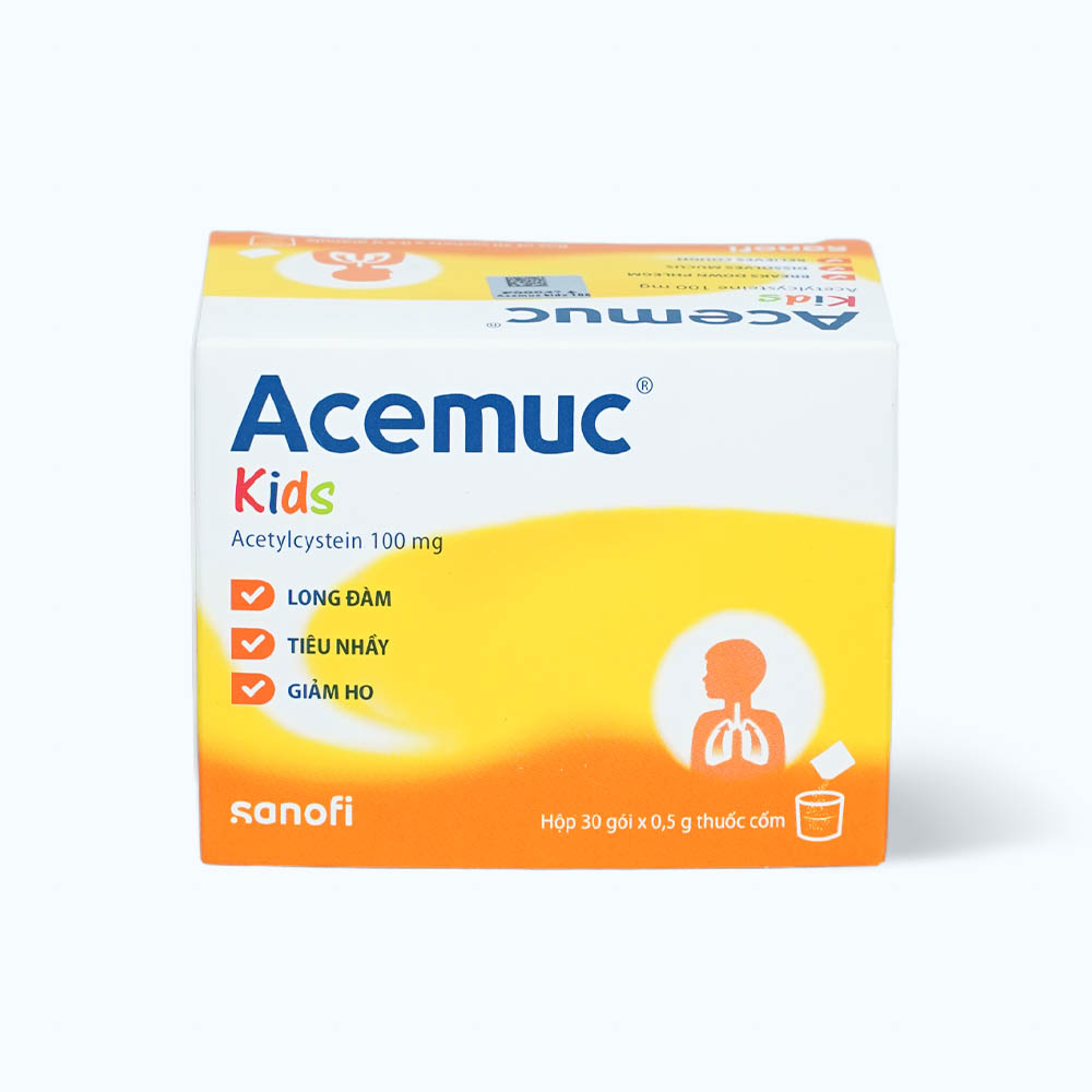 Acemuc Kids 100mg (Hộp 30 gói)