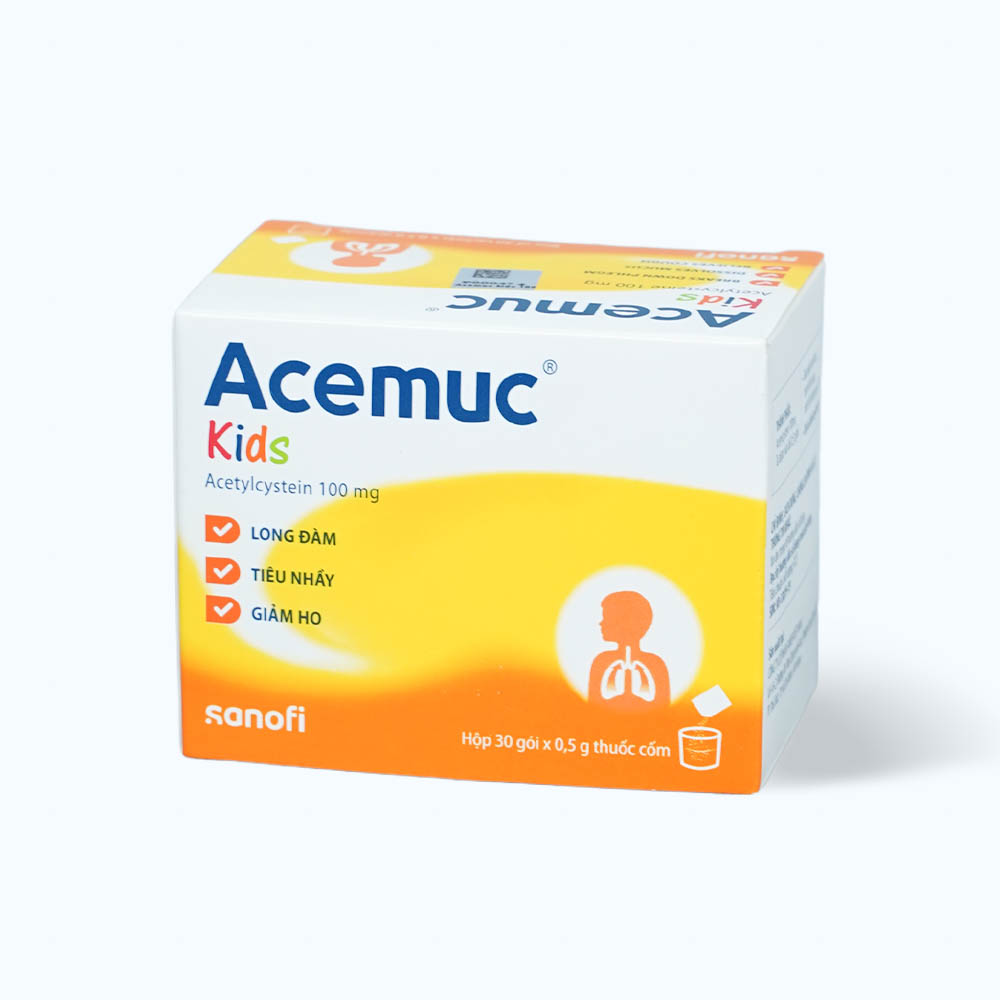 Acemuc Kids 100mg (Hộp 30 gói)