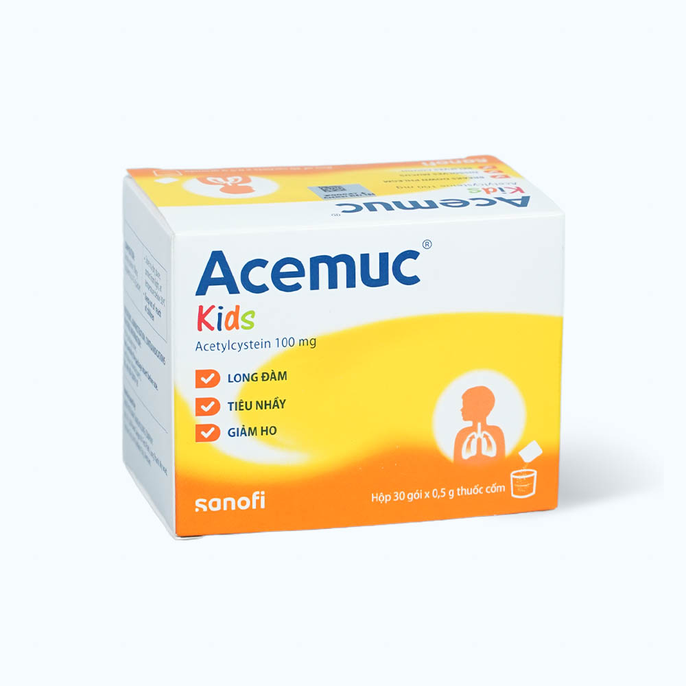 Acemuc Kids 100mg (Hộp 30 gói)