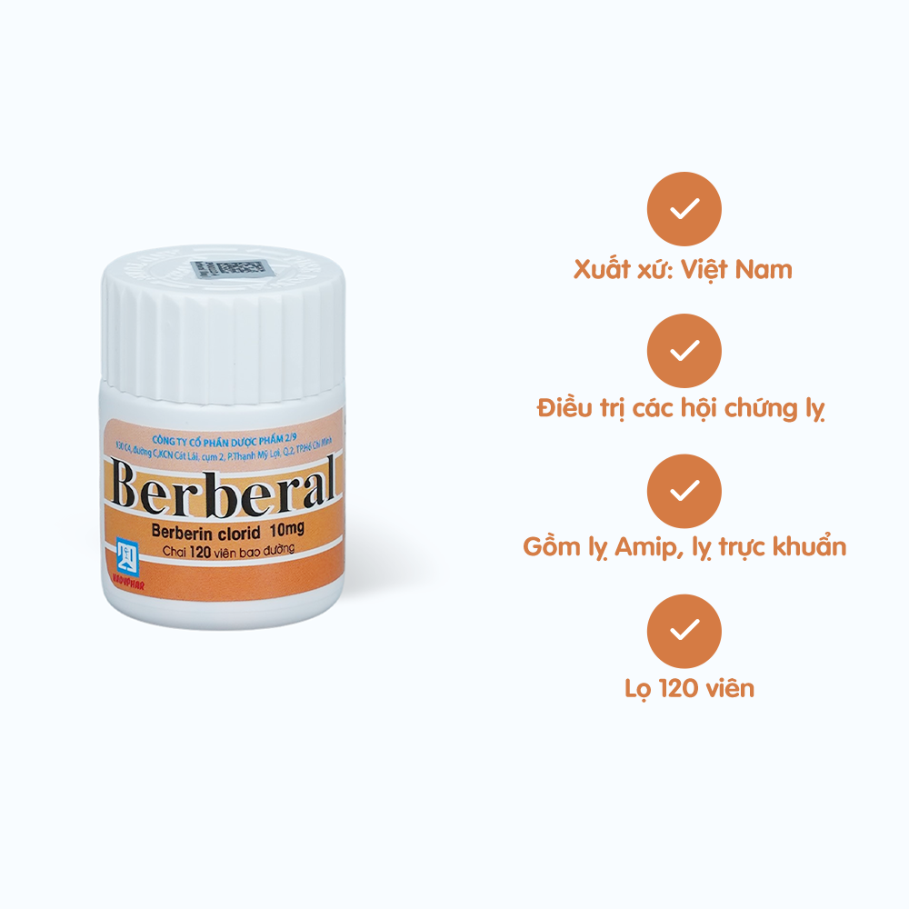Berberal 10mg (chai 120 viên)
