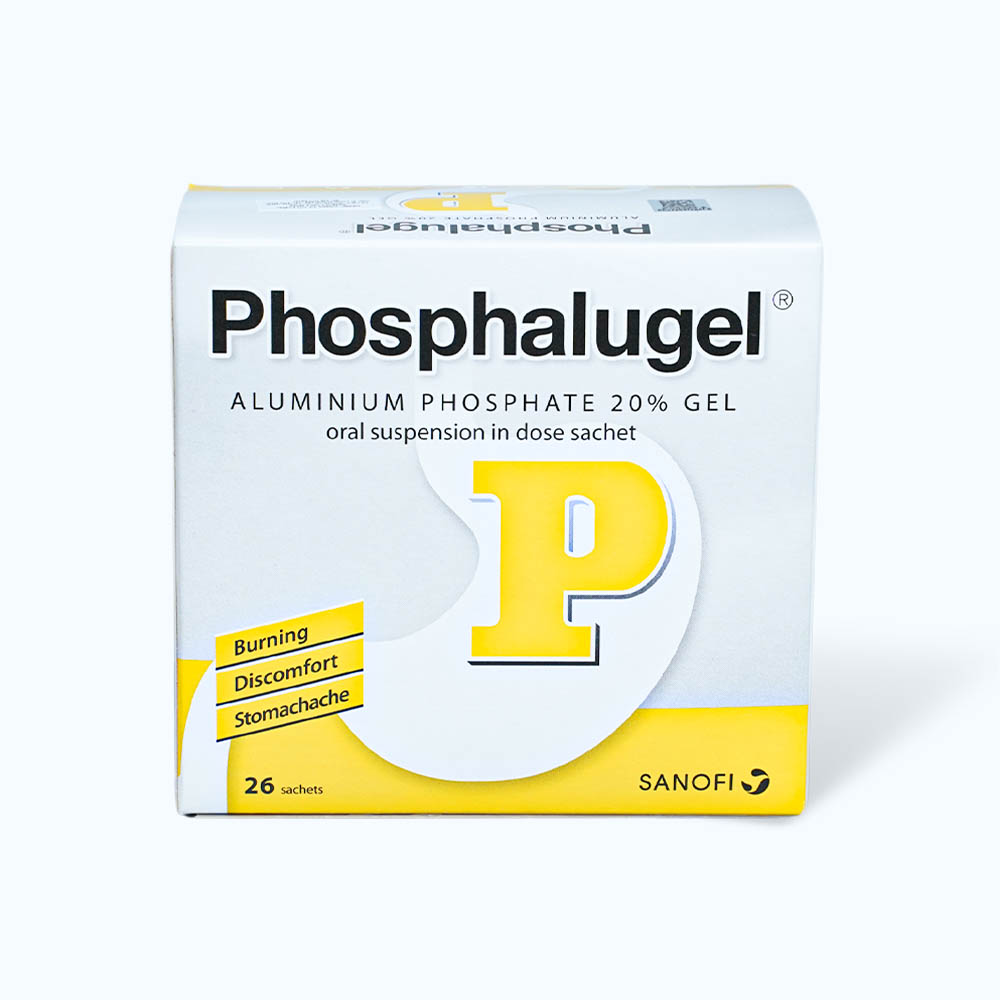 Hỗn dịch uống Phosphalugel 20% điều trị các triệu chứng viêm loét dạ ...