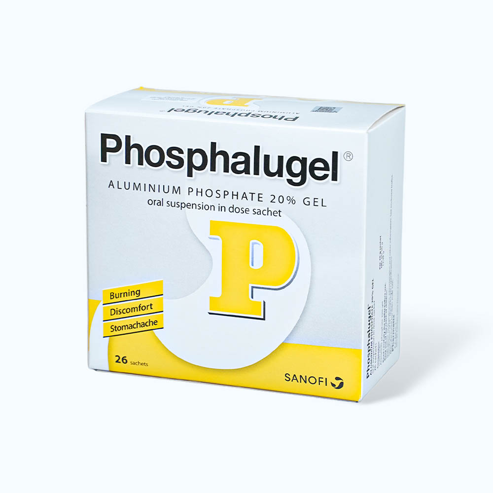 Hỗn dịch uống Phosphalugel 20% điều trị các triệu chứng viêm loét dạ ...