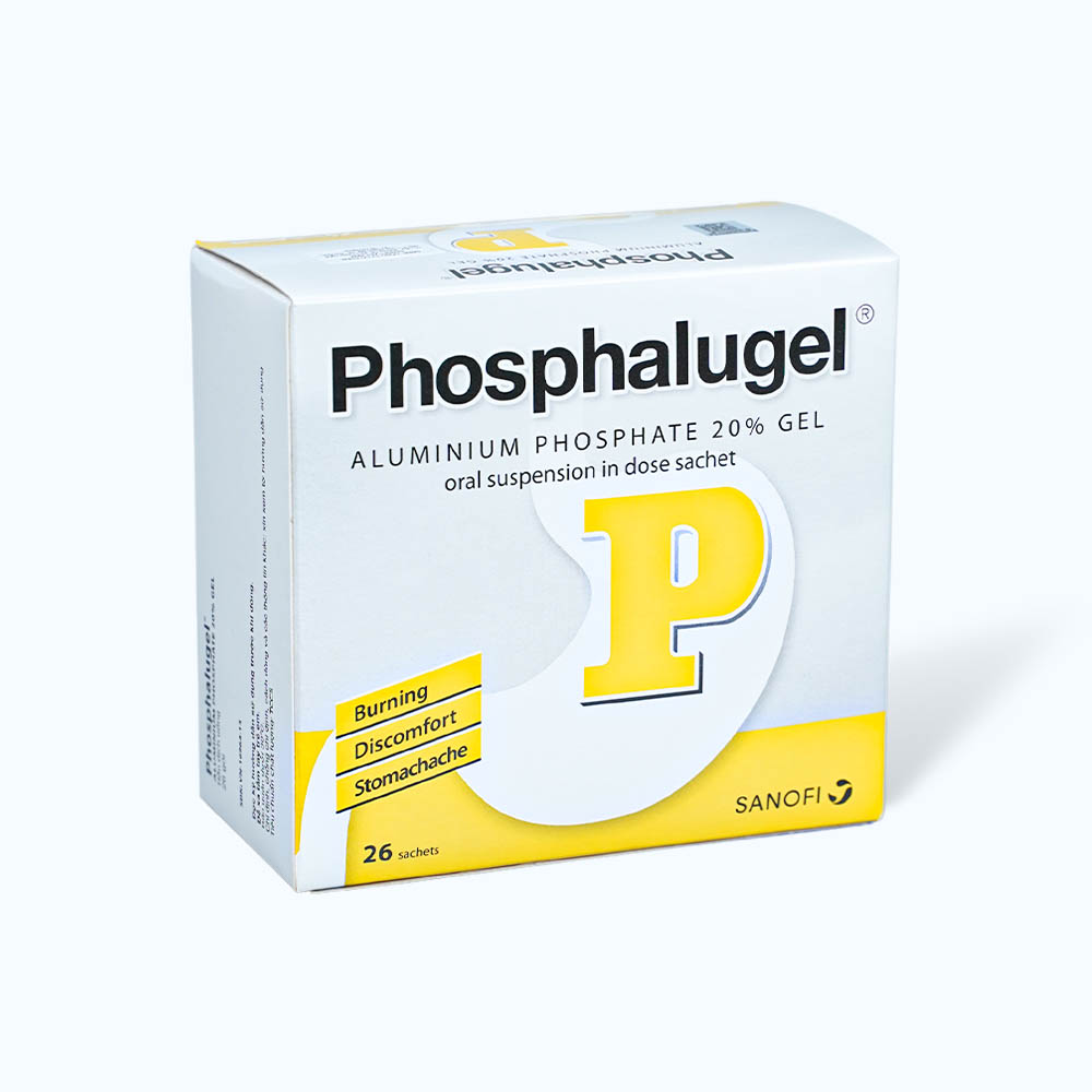 Hỗn dịch uống Phosphalugel 20% điều trị các triệu chứng viêm loét dạ ...