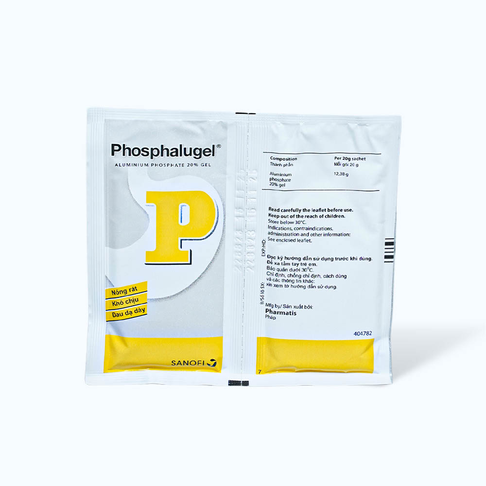 Hỗn dịch uống Phosphalugel 20% điều trị các triệu chứng viêm loét dạ ...