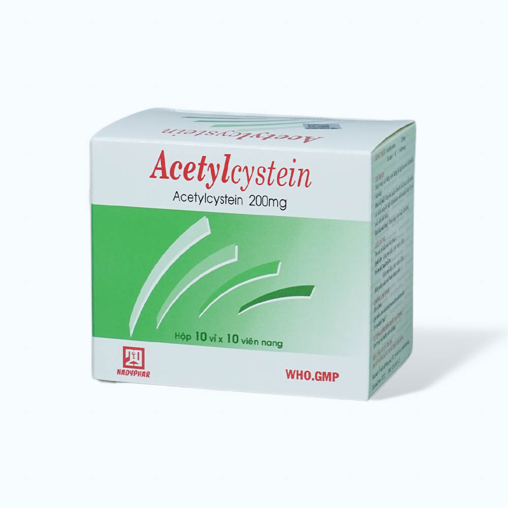 Acetylcystein 200mg (Hộp 10 vỉ x 10 viên)